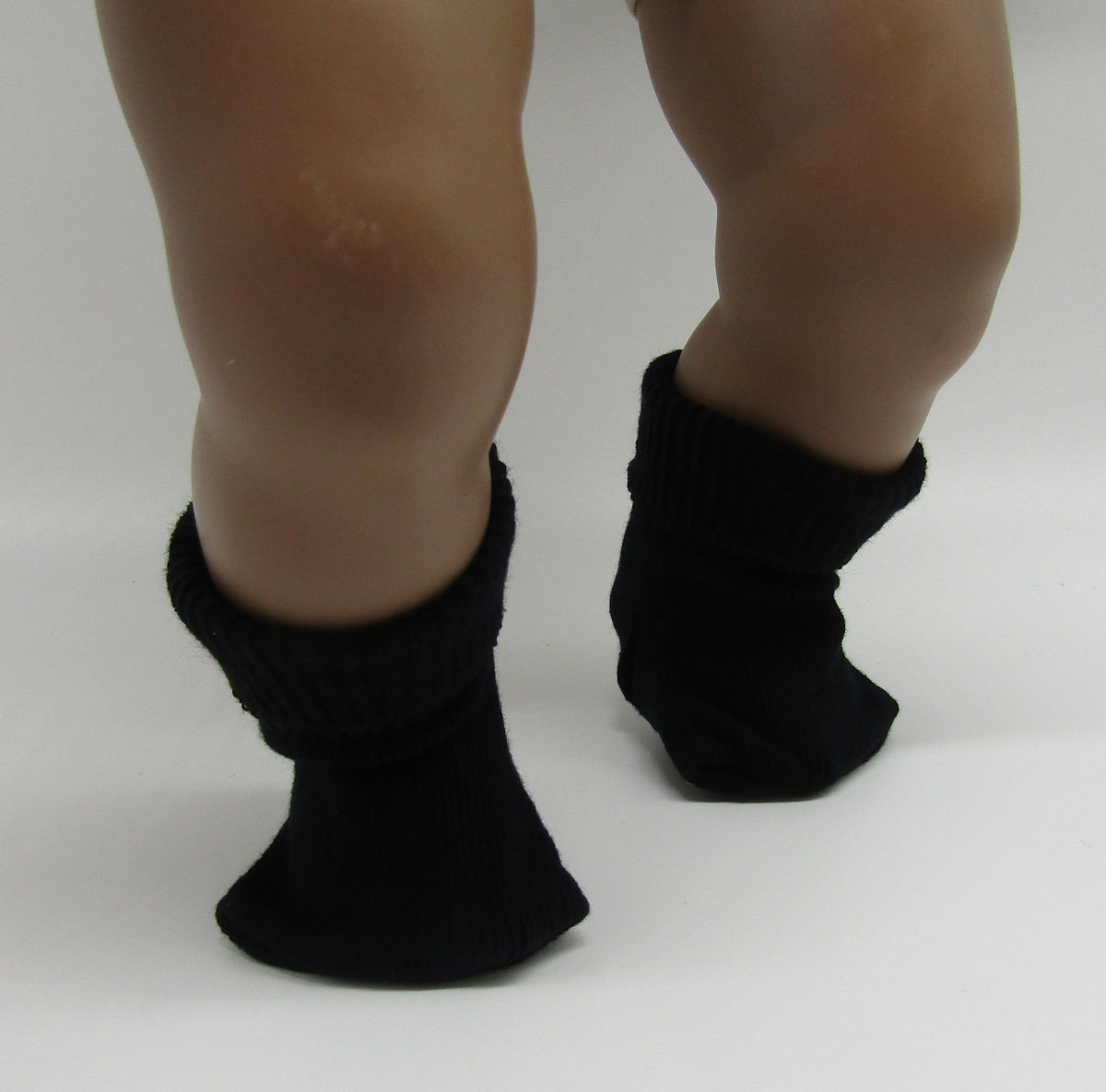 Fold-over Socks 18 & 15 inch Doll: Black – Handmade Designs for Dolls