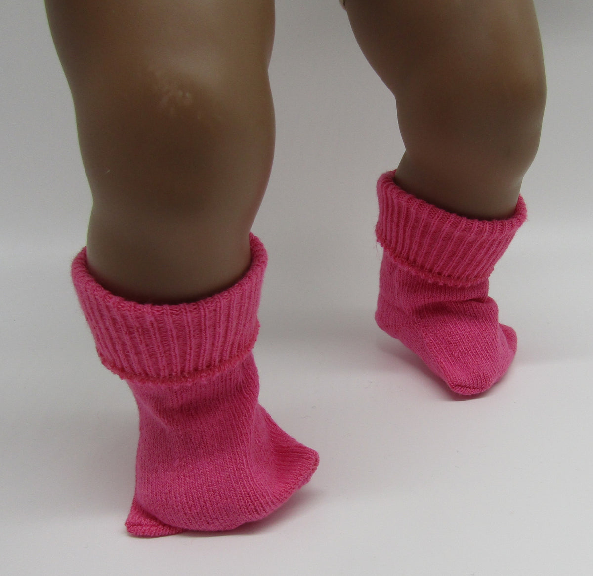 Fold-over Socks 18 & 15 inch Doll: Hot Pink – Handmade Designs for Dolls