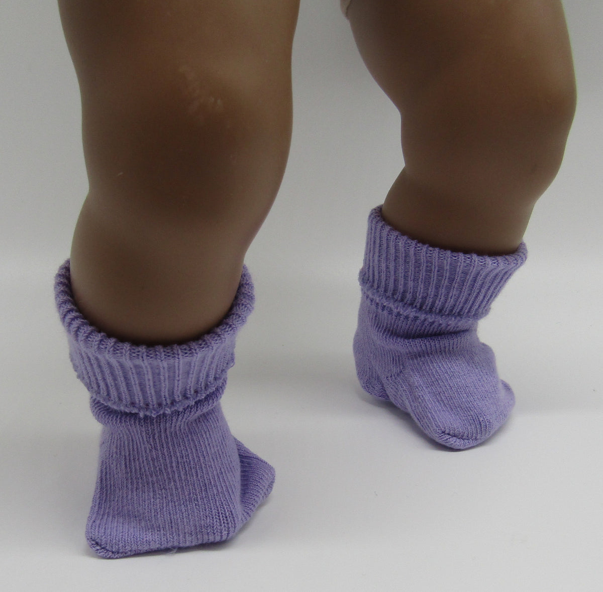 Fold-over Socks 18 & 15 inch Doll: Light Purple – Handmade Designs for ...