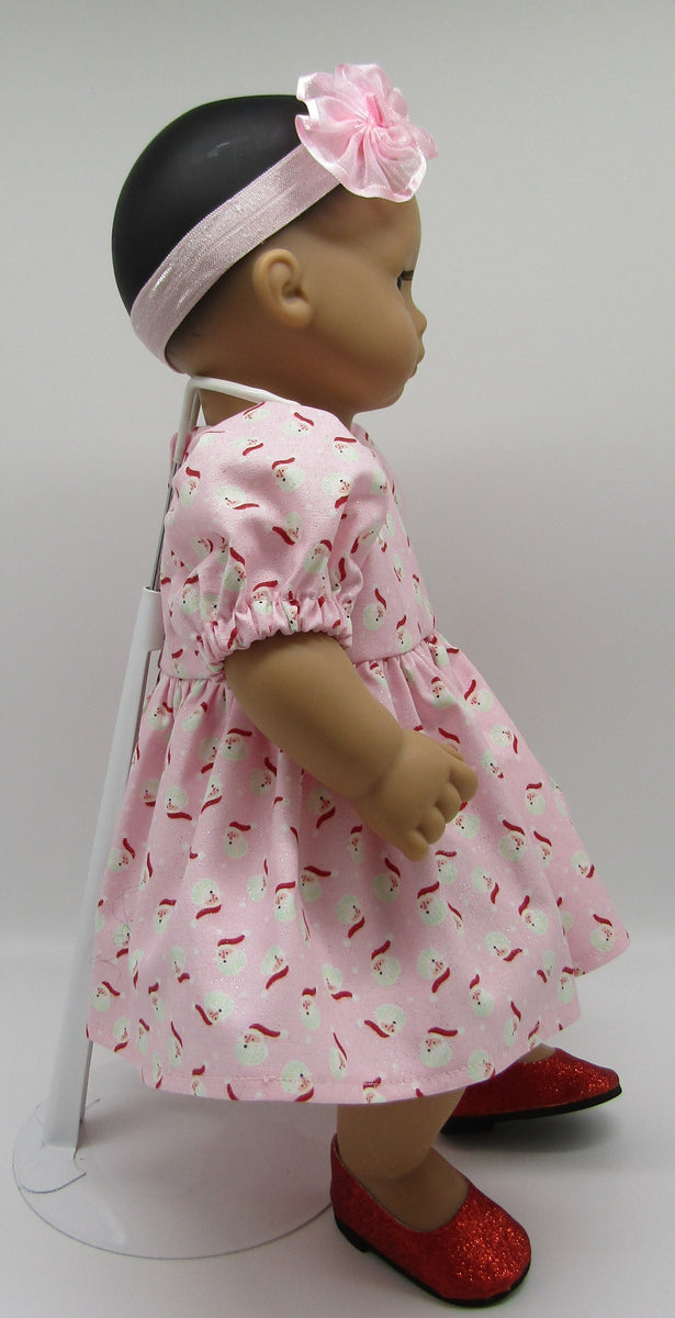 15" Bitty Baby Christmas Dress: Santa-Print – Handmade Designs for Dolls